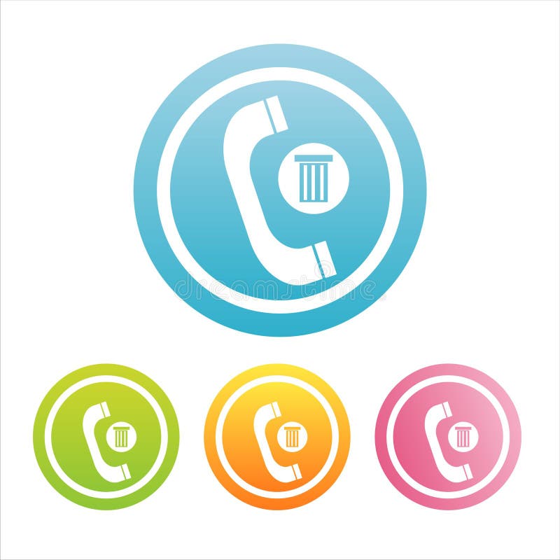 Colorful phone signs stock vector. Illustration of button - 19312940