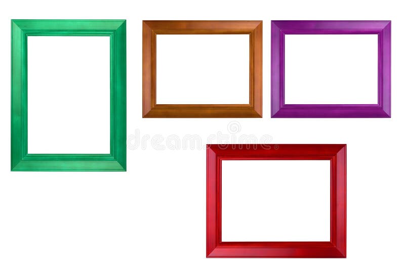 Colorful Photo Frame Isolate on the Background Stock Photo - Image of ...