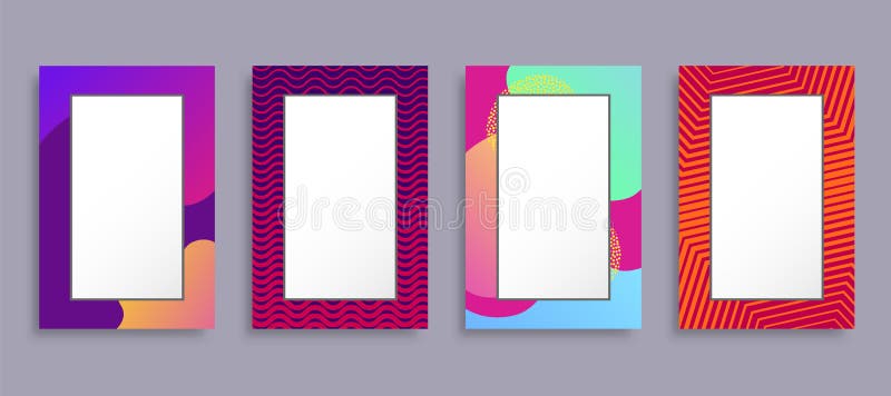 Colorful Photo Frames Set Vector Illustration Stock Vector ...