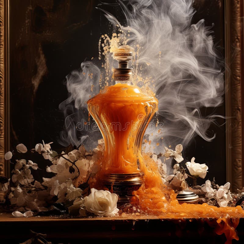 Colorful Photo of Perfume Spill Stock Image - Image of spray, spill ...