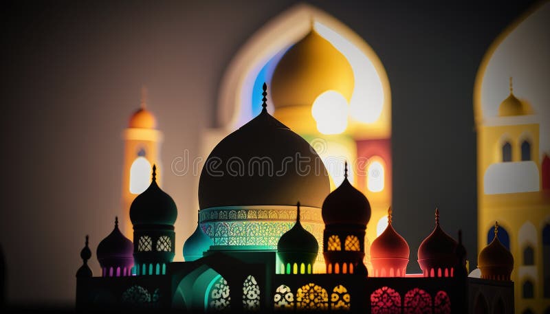 A Colorful Picture of a Building with a Dome and a Clock on the Front ...