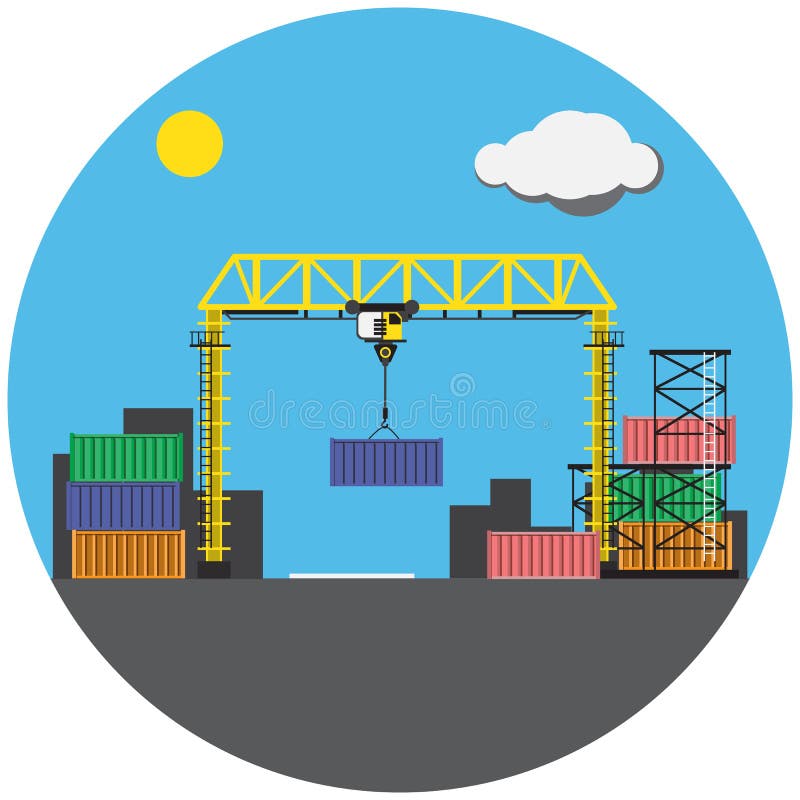 Colorful Picture of Construction Project Stock Vector - Illustration of ...