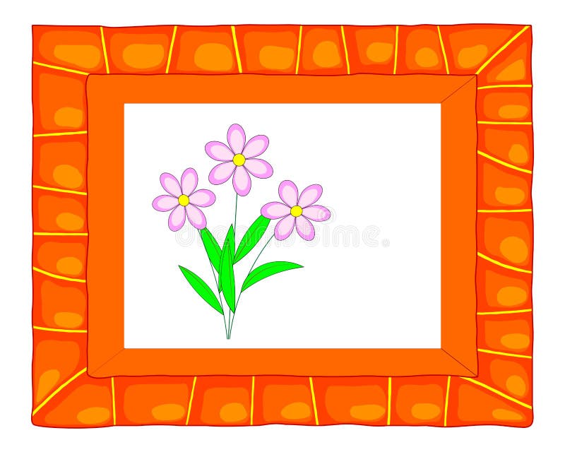 Colorful picture frame. stock vector. Illustration of multicolor - 23713980
