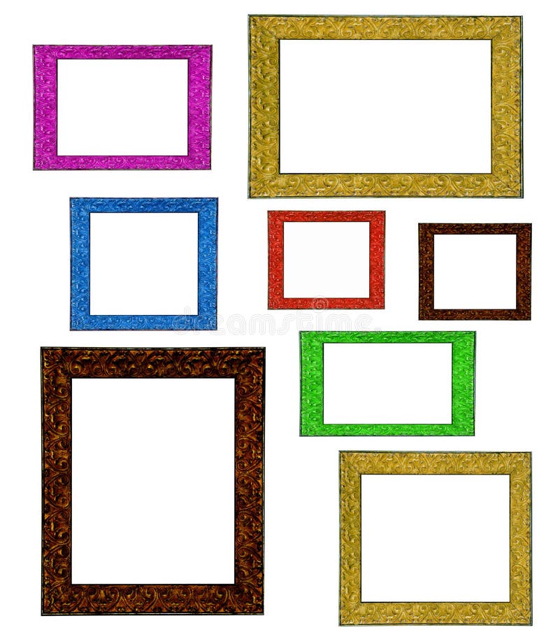 Colorful picture frames stock image. Image of blank, border - 21425195