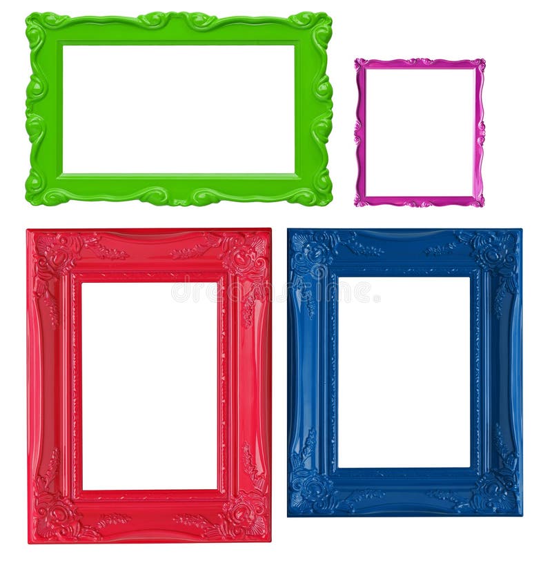 Colorful picture frames stock image. Image of blank, border - 21425195