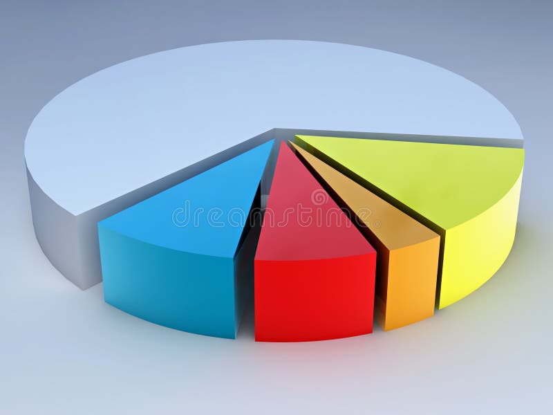 Business People Stand on Success Pie Chart Piece Stock Vector ...
