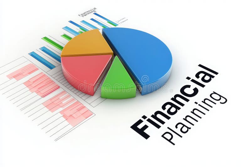 Financial Planning Tools Displayed with Pie Chart and Bar Graphs for ...