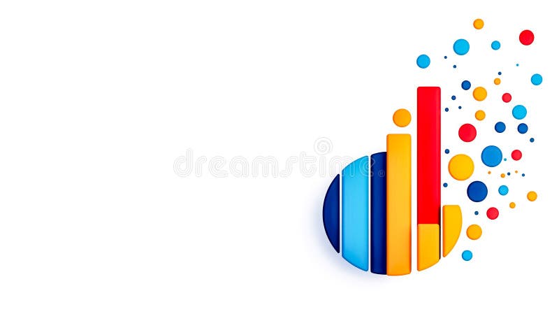 Colorful Pie Chart and Bar Graph Showing Market Analysis Stock ...