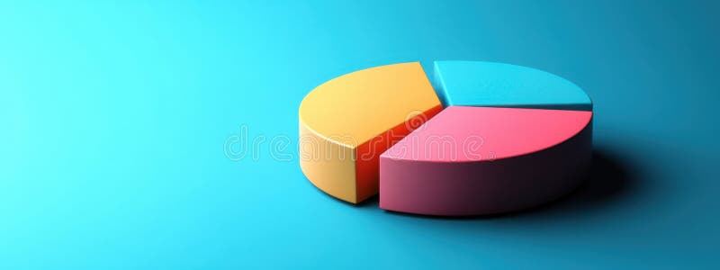 Colorful Pie Chart on a Blue Background Representing Data Segregation ...