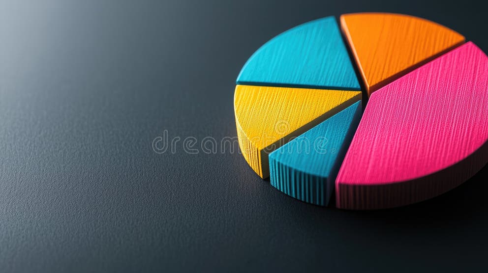 A Colorful Pie Chart on a Dark Background Representing Business ...