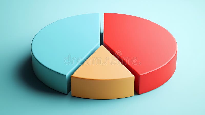 Colorful Pie Chart Data Graphic Stock Illustration - Illustration of ...