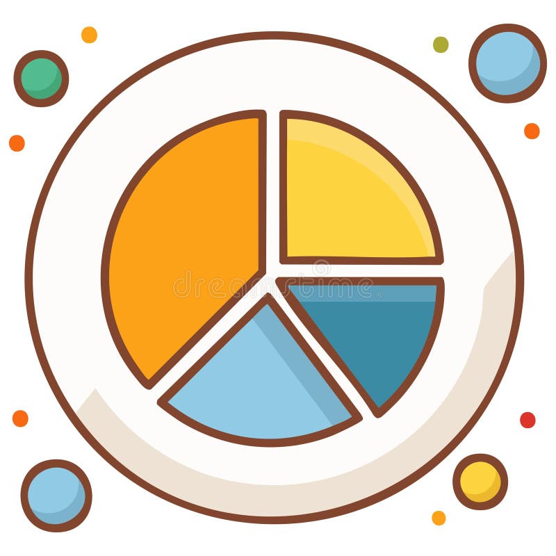Colorful Pie Chart Data Statistic Presentation Graphic Illustration ...