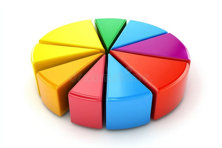 Colorful Pie Chart for Data Visualization and Presentation a Vibrant ...