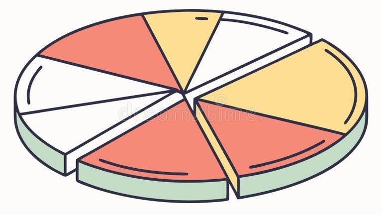 Colorful Pie Chart, Data Visualization and Statistics, Vector Design Generative AI Stock Vector ...