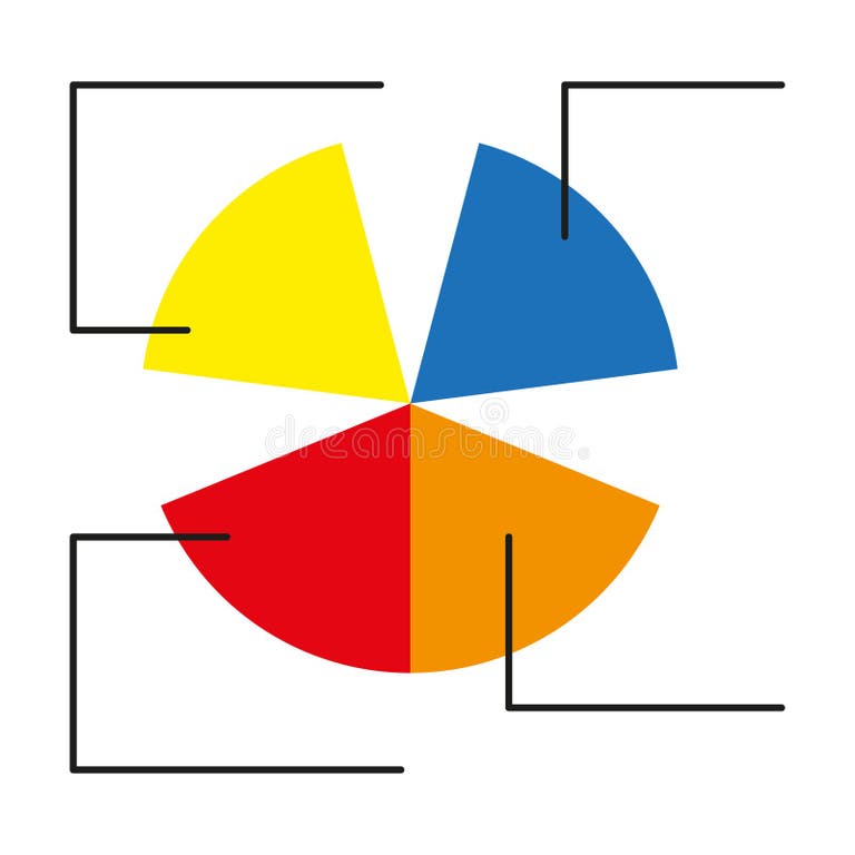 Colorful Pie Chart. Data Visualization Vector. Statistical Graph ...