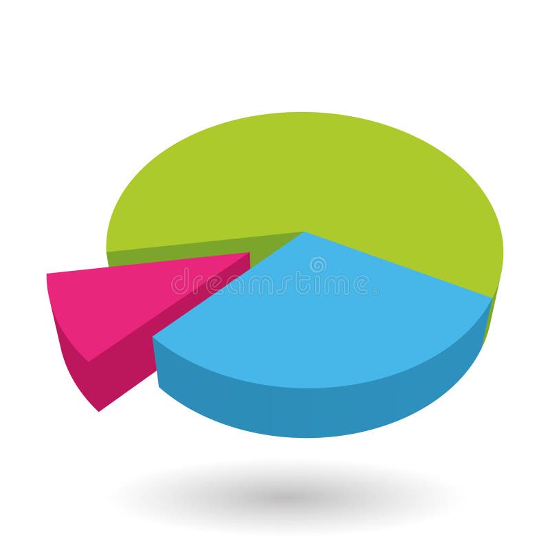 Colorful Pie Chart Design Element Stock Illustration - Illustration of ...