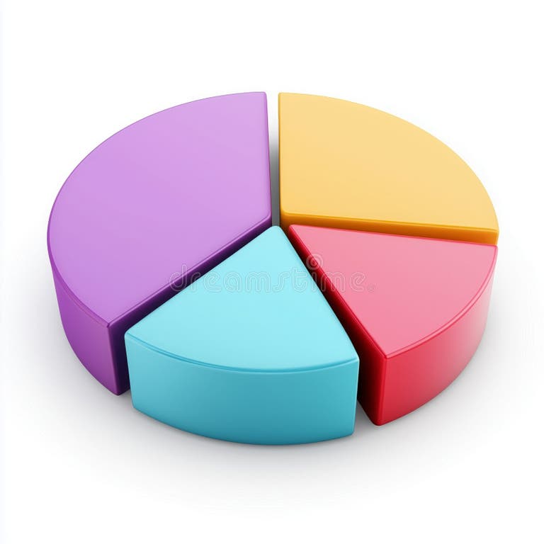 Colorful Pie Chart Diagram Representing Data Distribution in a Clear ...