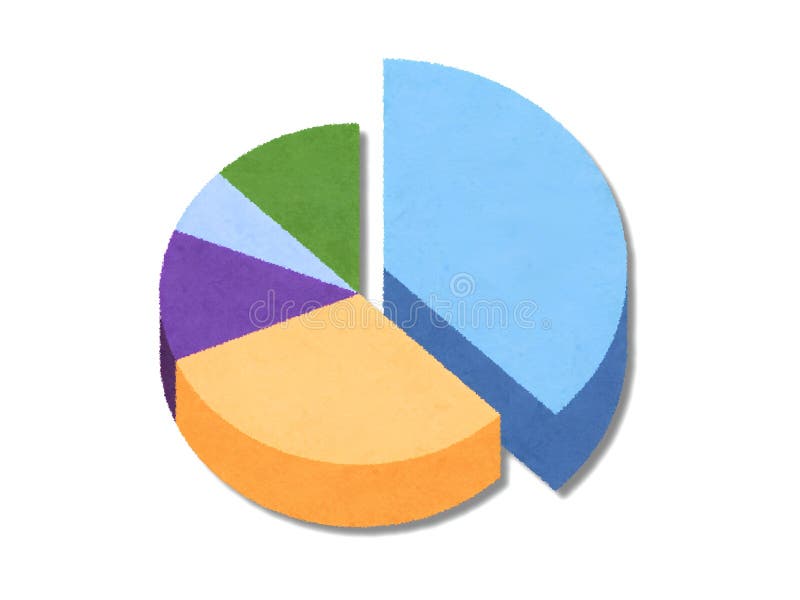 Data Unveiled: a Colorful Pie Chart Stock Illustration - Illustration ...