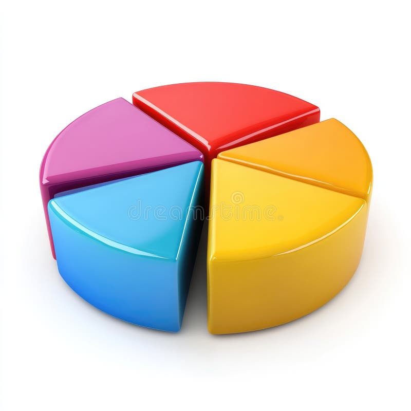 Colorful 3d Pie Chart Stock Illustration Illustration Of Learning 378905627