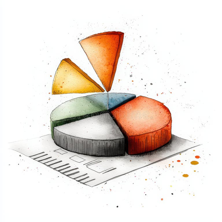 A Colorful Pie Chart Illustration Representing Data Visualization and ...