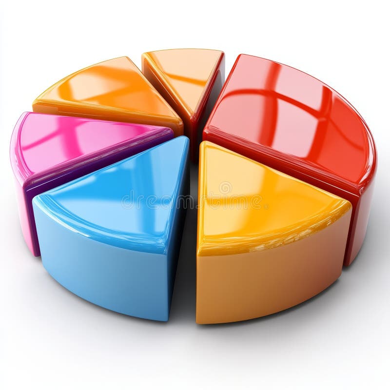 Colorful Pie Chart stock illustration. Illustration of chart - 336873034