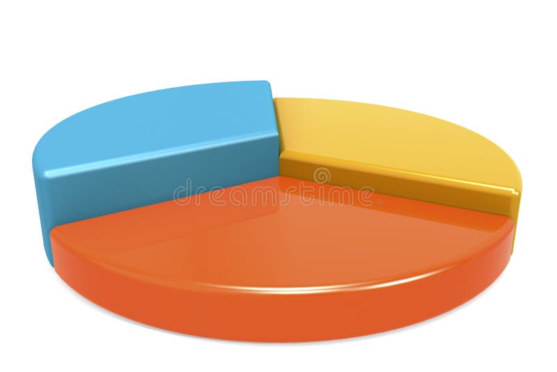 Colorful Pie Chart Model Isolated on White Background Stock ...