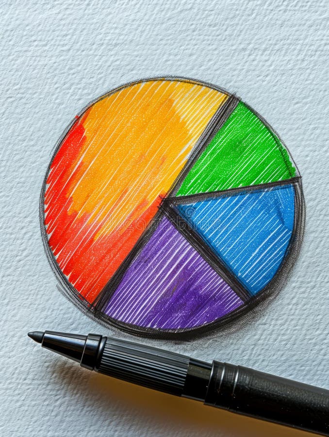 Colorful Pie Chart White Surface Stock Photos - Free & Royalty-Free ...