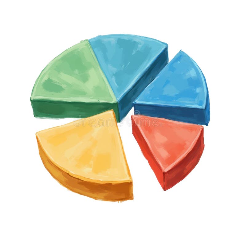 Colorful Pie Chart Representation of Data Trends in Business ...