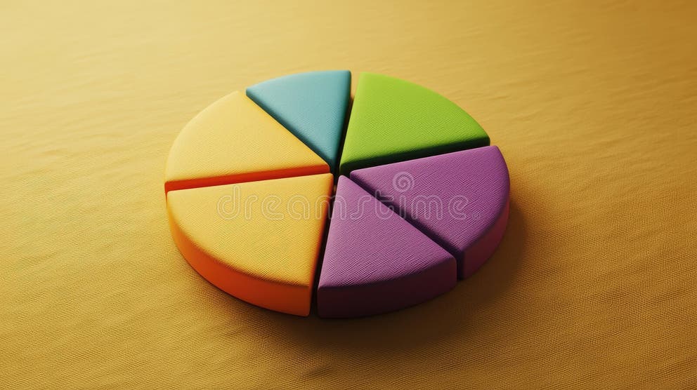 Colorful Pie Chart Representation for Data Visualization, Showcasing ...