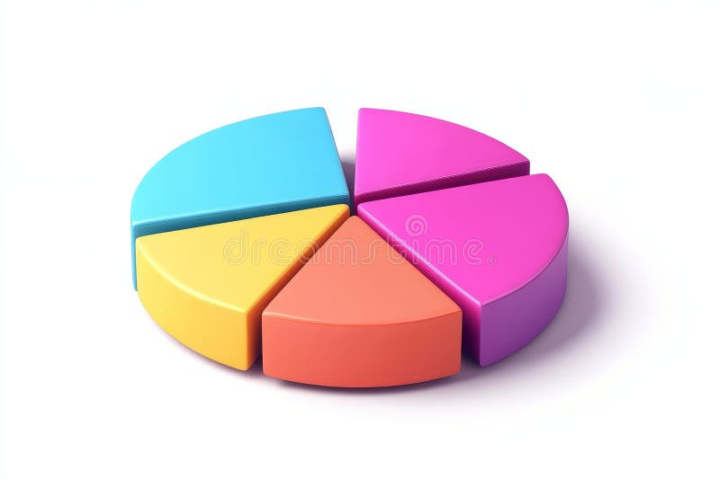 Colorful Pie Chart Representing Data Segments a 3D Pie Chart with Five ...