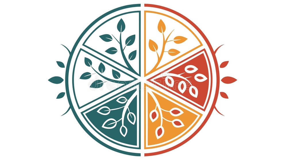 Colorful Pie Chart Segments, Data Visualization and Diversity, Vector ...