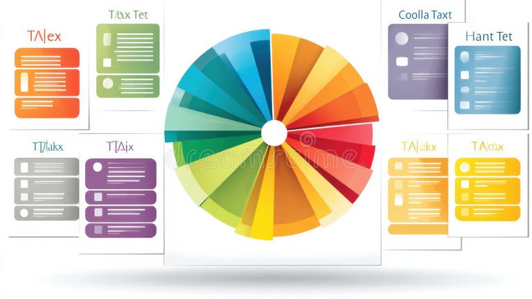 Colorful Pie Chart with Text Placeholders Illustrating Data ...