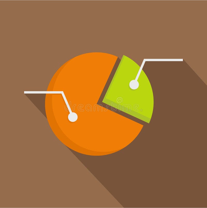 Colorful Pie Graphic Chart Icon, Flat Style Stock Vector - Illustration ...