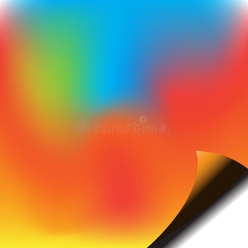 Colorful Paper with Page Curl Stock Vector - Illustration of curl ...