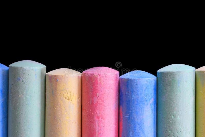 Colorful Pieces of Sidewalk Chalk Stock Image - Image of blue, color ...