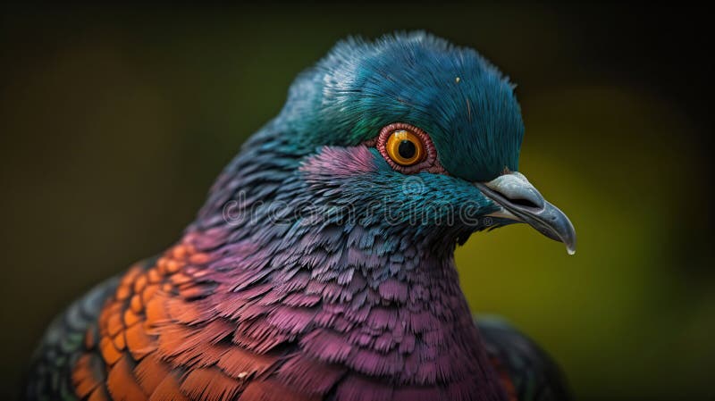 Colorful pigeon wpap stock illustration. Illustration of color - 116443277