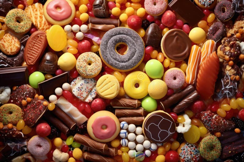 A Colorful Pile of Assorted Sweets and Candies, Perfect for Desserts or ...