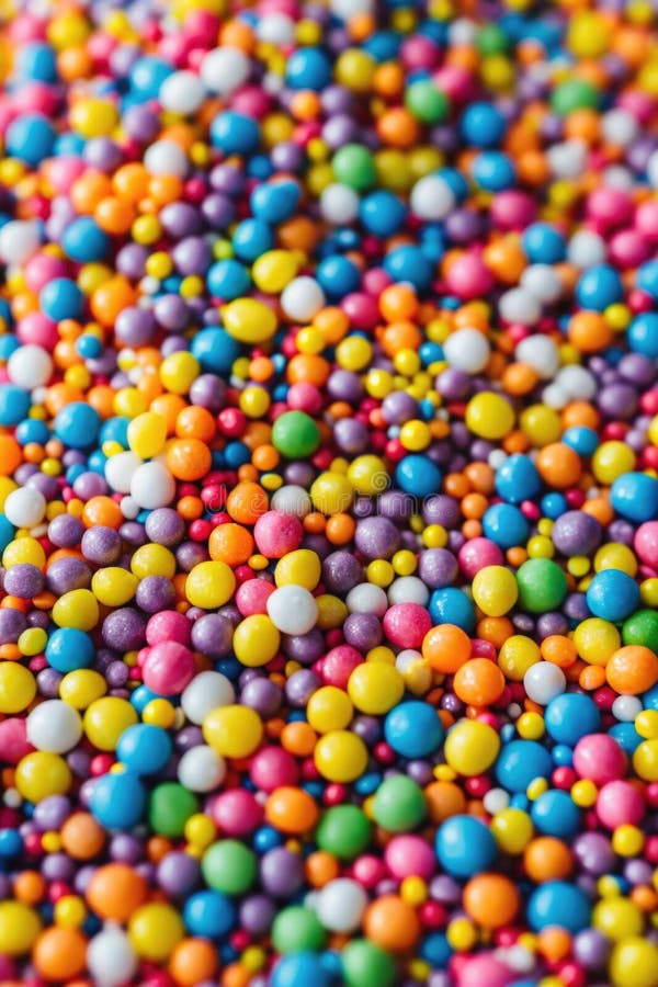 Colorful Pile of Candy with a Rainbow of Colors Stock Illustration ...
