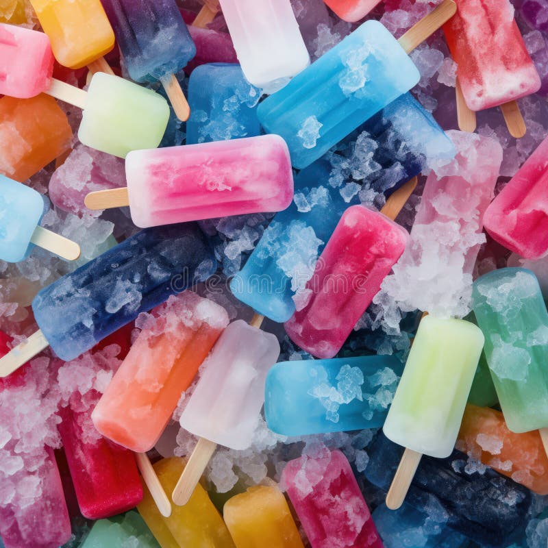 Colorful pile of ice pops stock illustration. Illustration of ...