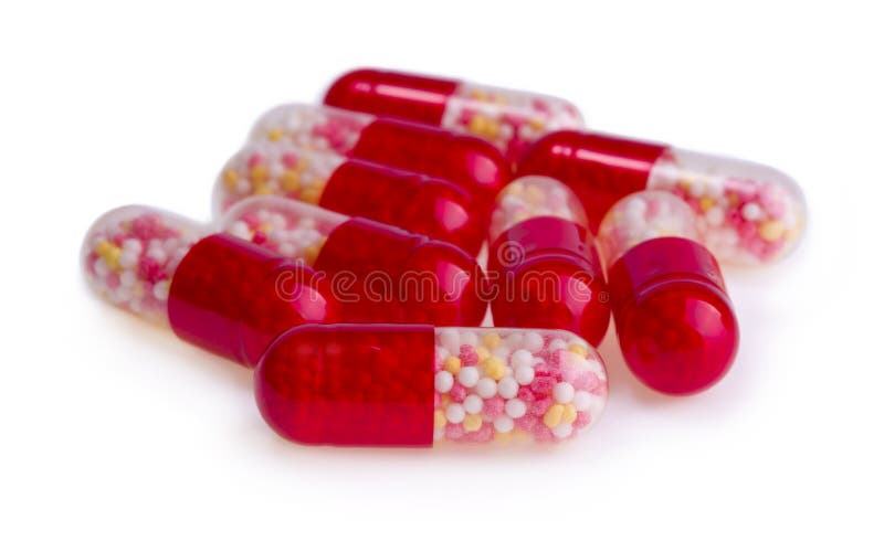 Colorful Pill Filled with Text, Message of Healthy Stock Photo - Image ...