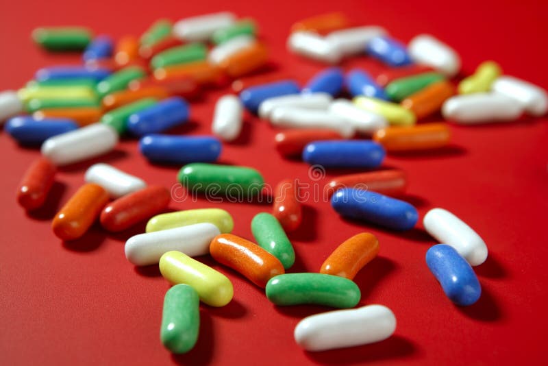 Colorful Pill Filled with Text, Message of Healthy Stock Photo - Image ...