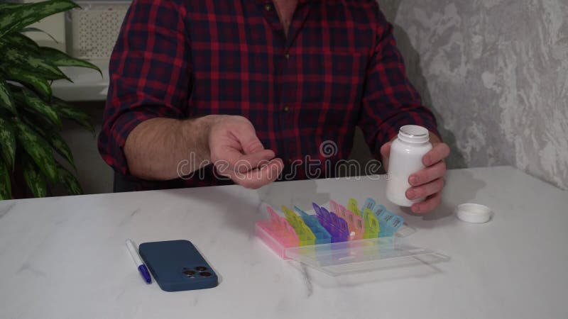 A Color Pillbox for Distributing Medication by Day of the Week. the ...