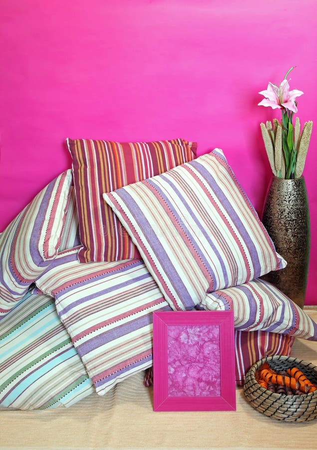 Colorful pillows stock photo. Image of pile, colorful - 22988944