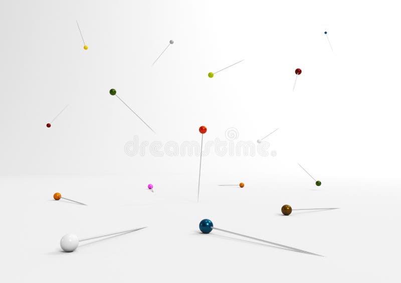 Colorful pin stock illustration. Illustration of pinned - 178263780