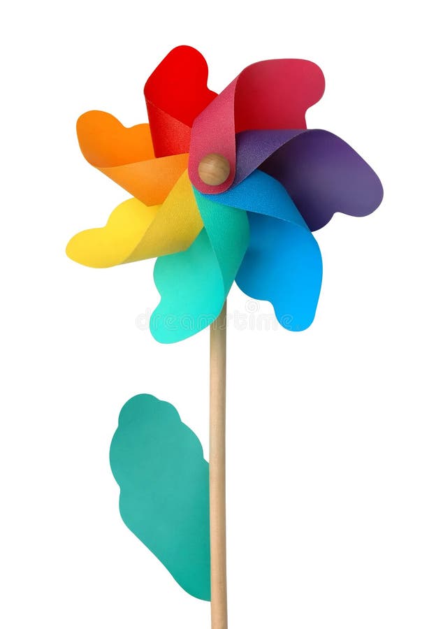 Multi Colored Pinwheel stock photo. Image of green, spinner - 868704