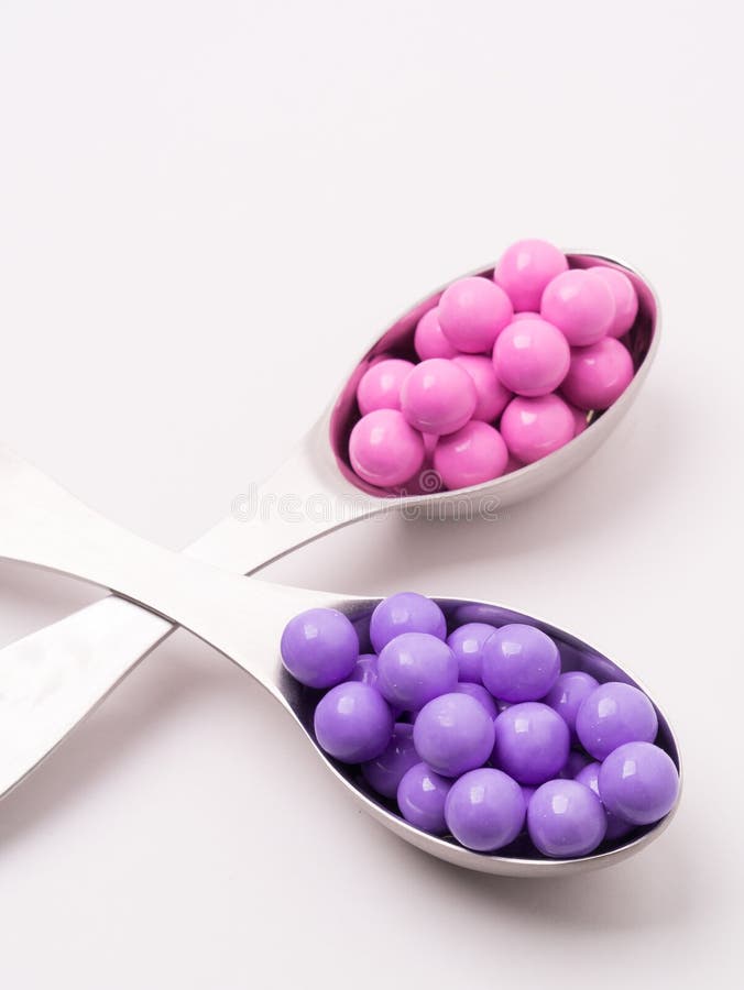 Purple Candy Covered Chocolates Stock Photo - Image of purple, flavored ...