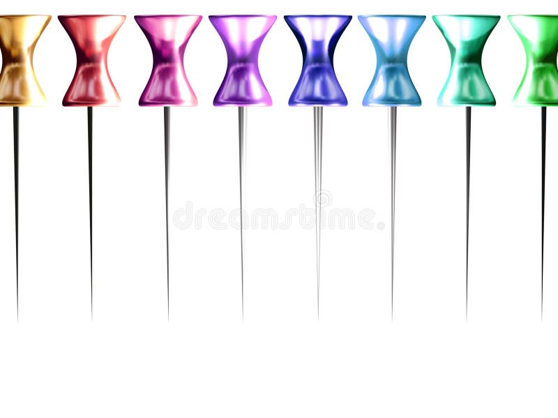 Colorful pins 2 stock illustration. Illustration of isolated - 3757350