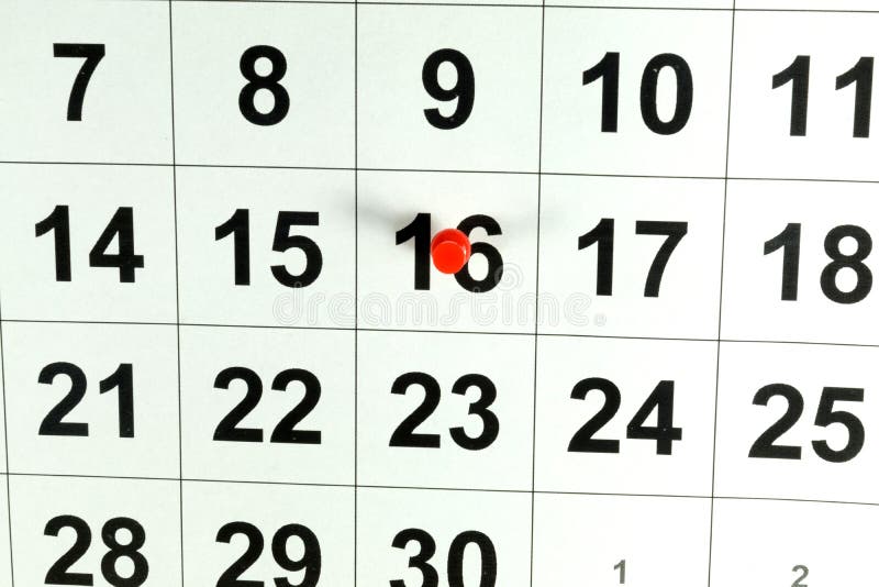 Colorful Pins on a Calendar Stock Image - Image of appointment, agenda ...
