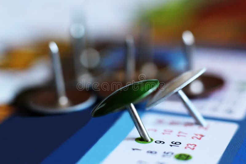 Red Push Pin on Calendar 19th Day of the Month, Mark the Event Day with ...