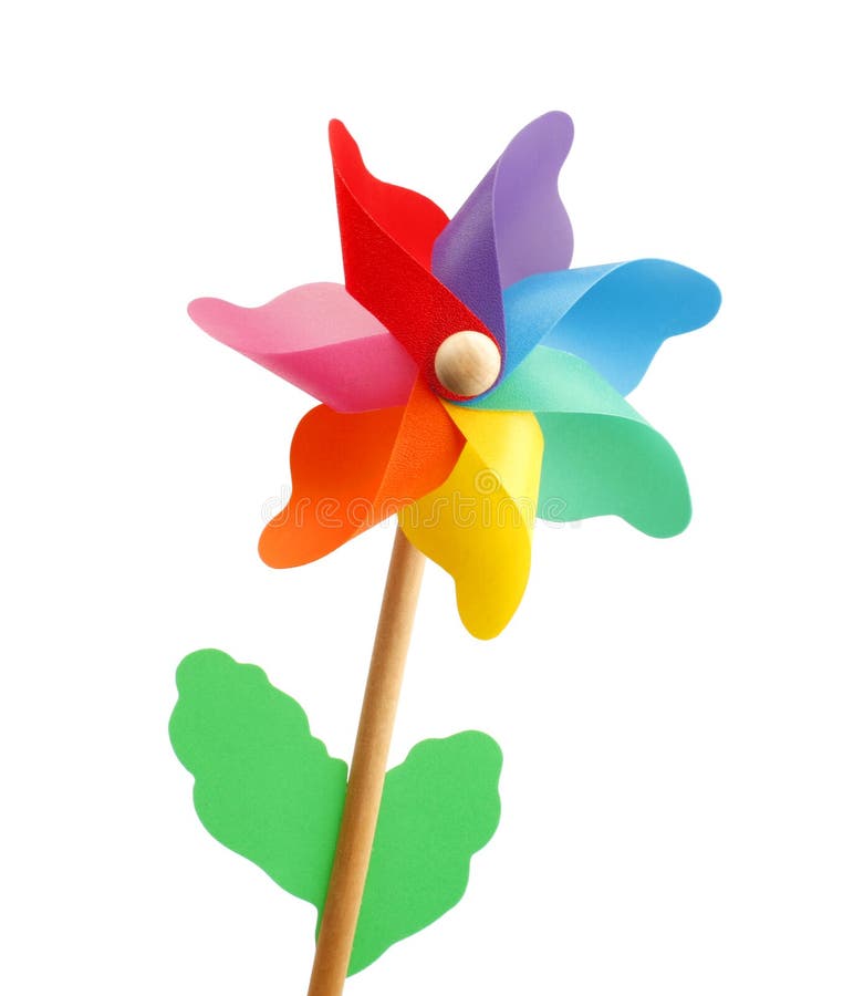 Multi Colored Pinwheel stock photo. Image of green, spinner - 868704